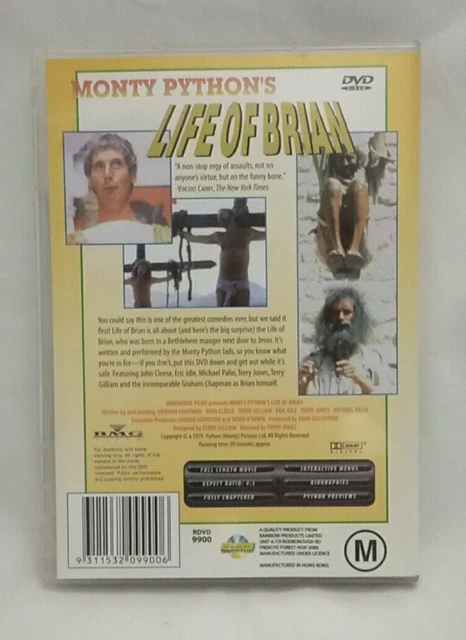 MONTY PYTHON LIFE of Brian & The Meaning of Life DVD Bundle Lot Comedy ...