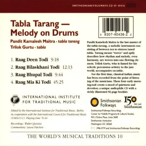 TABLA TARANG: MELODY on Drums / Various by Various Artists NEUF EUR 23 ...