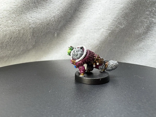 DUNGEONS AND CATACOMBS Grey Mage Fancy Cat D&D Proxy Painted Miniature ...