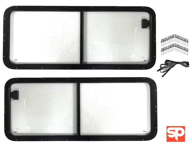FACTORY SIZE CLEAR Sliding Windows Kit CSW for Land Rover Defender ...