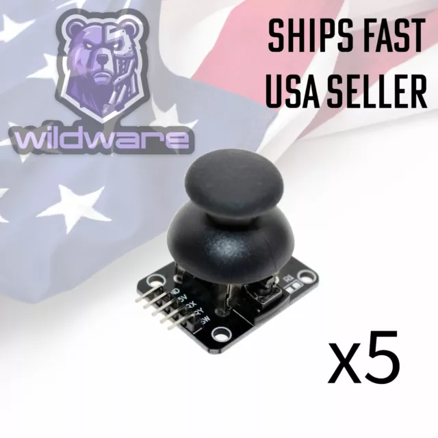 5PCS DUAL AXIS Game Joystick Sensor Module Controller for Arduino AVR ...