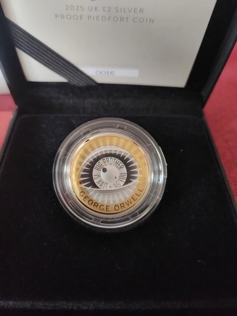 2025 £2 GEORGE Orwell Silver Piedfort Proof Coin #16 Of 1984 $500.00 ...