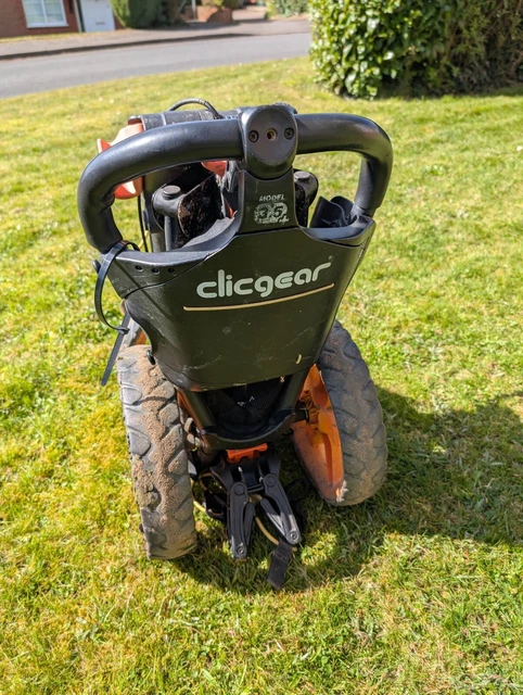 CLICGEAR MODEL 3.5 Golf Push Trolley 3-Wheel Orange / Black and Axglo ...