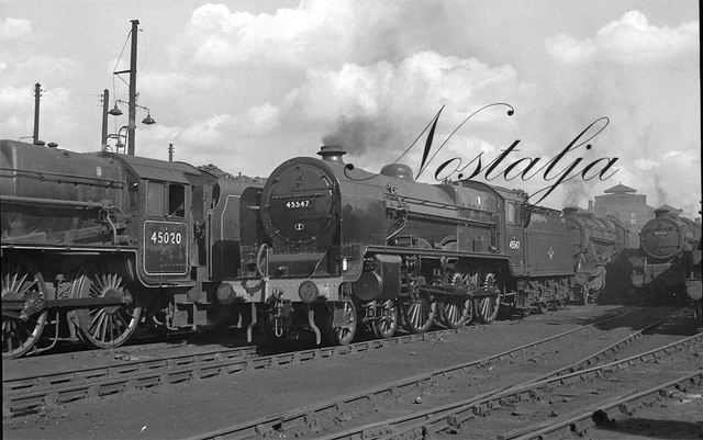 35MM RAILWAY NEGATIVE un-named Patriot 45547 ex works with 45020 ...