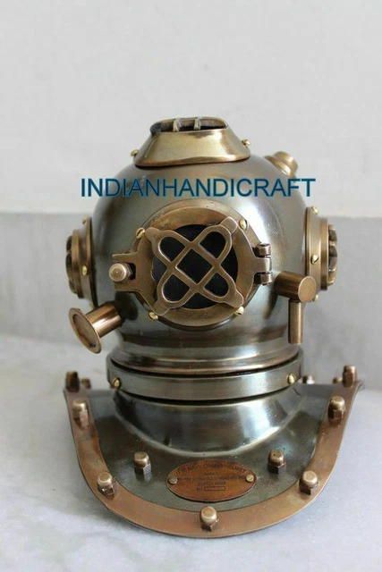 ANTIQUE 7 INCH U.S Navy Mark V Deep Sea Marine Scuba Divers Helmet ...
