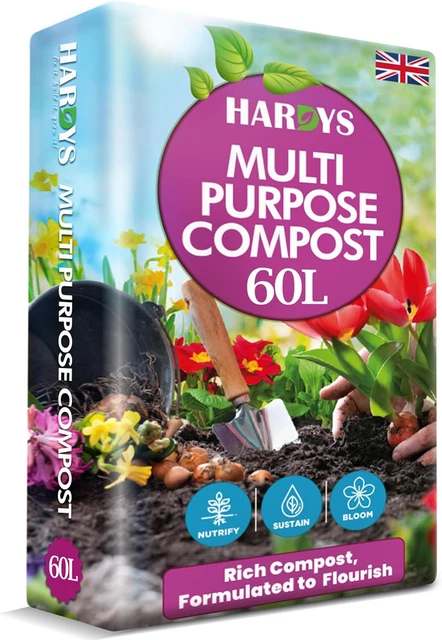 60L MULTI PURPOSE Compost - Potting & Seed Compost for Outdoor Plants ...