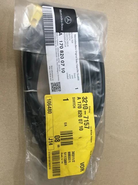 GENUINE MERCEDES SLK R170 Roof Rotary Tumbler Front Switch A1708200710 ...