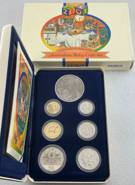 2001 AUSTRALIAN BABY Coin Set - Centenary of Federation - Proof Set ...
