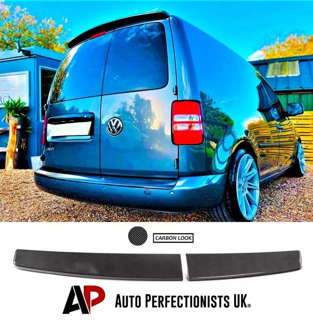VW CADDY & Maxi Van Sportline Carbon Rear Twin Barn Door Roof Spoiler ...