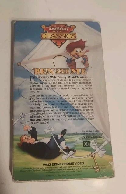 WALT DISNEY MINI Classics - Ben and Me (VHS, 1991) £3.59 - PicClick UK