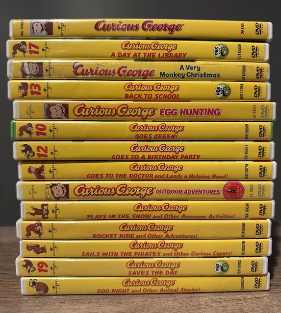 CURIOUS GEORGE CARTOON Collection DVD Lot 14 Educational PBS Kid Shows ...