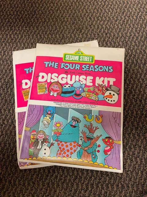 TWO VINTAGE SESAME Street Disguise Kits The Four Seasons Preschool ...