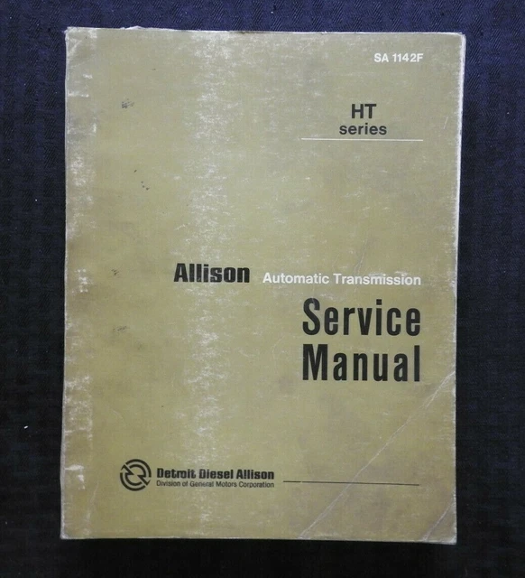 DETROIT DIESEL ALLISON HT 70 Serie Getriebe Service Reparatur Handbuch ...