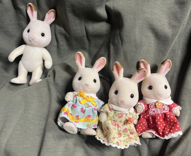CALICO CRITTERS SYLVANIAN Families Hopscotch Chocolate Rabbit Family Of ...