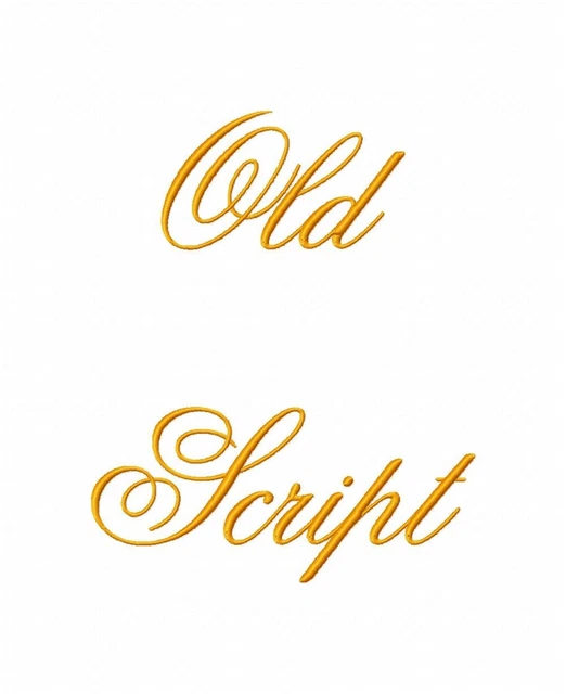 OLD SCRIPT FONT Machine Embroidery Designs on CD 67 letters numbers in ...