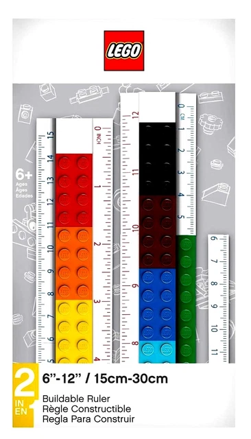 LEGO BUILDABLE CONVERTIBLE LEGO Ruler Building Blocks Measure School ...