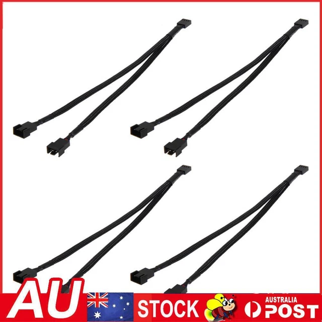 4PCS 4PIN PWM To 3/4 Dual PWM Adapter Computer Case Fan Power Sleeved ...