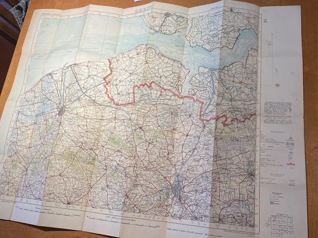 WW1 ERA BRITISH Army General Staff Map of GHENT in Belgium. Original ...