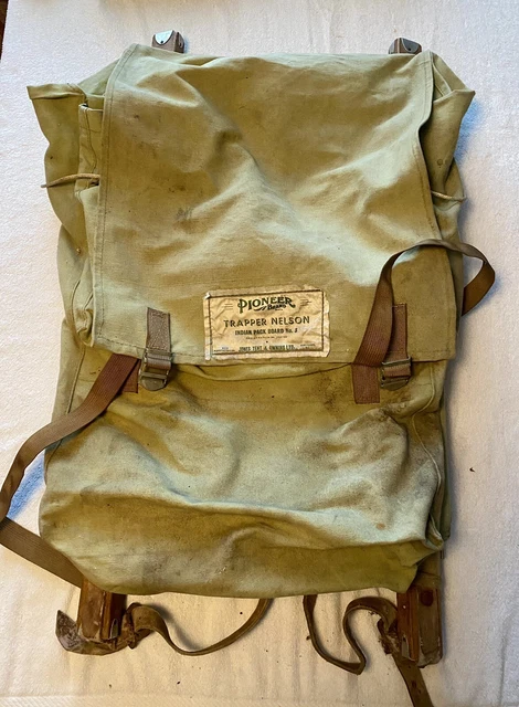 VINTAGE TRAPPER NELSON no 3 Indian Pack Board PACKBOARD Backpack w Pack ...