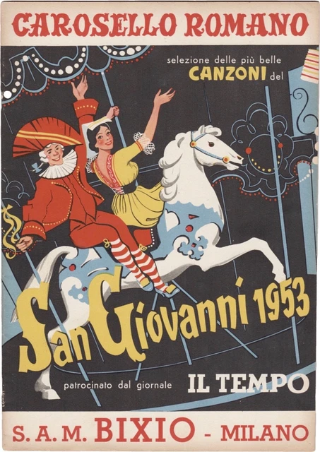 BIXIO C. SPARTITO Illustrato Musica CAROSELLO ROMANO Il Tempo San ...