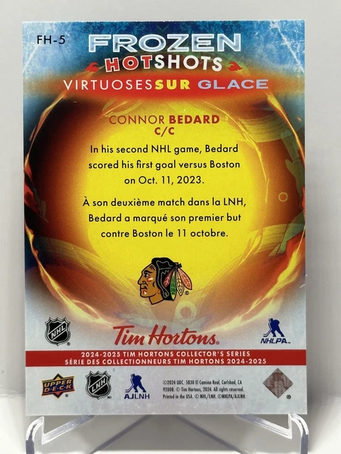 💥COMPLETE FROZEN HOT SHOTS 18 card set 💥 2024-25 Tim Hortons 10th ...