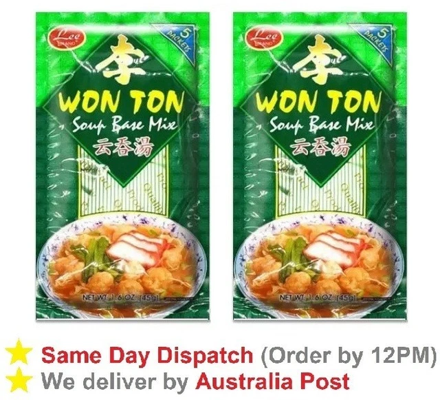 2 X LEE Brand Won Ton Soup Base Mix 45g $11.38 - PicClick AU