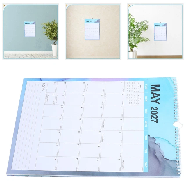 HANGING CALENDAR 2026-2027 Spiral Bound English Calendar With ...