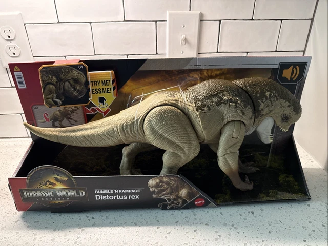 JURASSIC WORLD REBIRTH Distortus Rex Action Figure 22 Inch Rumble N ...