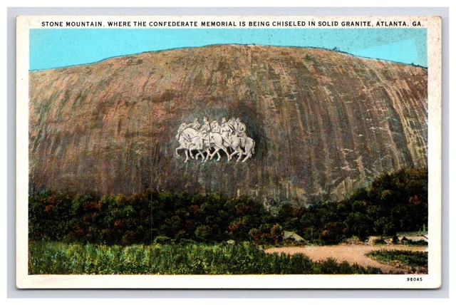 CARTE POSTALE : GA Stone Mountain, Mémorial confédéré, Atlanta, Géorgie ...