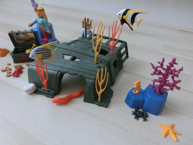 PLAYMOBIL 7712 UNTERWASSERWELT Wrack Meerjungfrau Nixe Neptun Krake ...