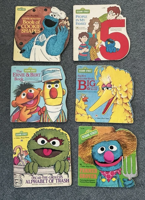 VINTAGE 70S SESAME Street ~ Golden Shape Book ~ Lot of 6 ~ Muppets Jim ...