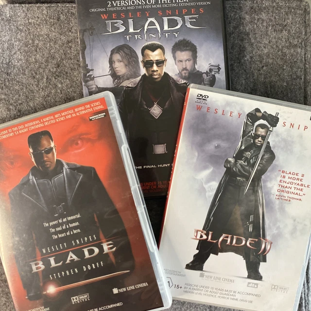 BLADE I, II & Trinity (DVD 1998-2004) Region 4 VGC Wesley Snipes With ...