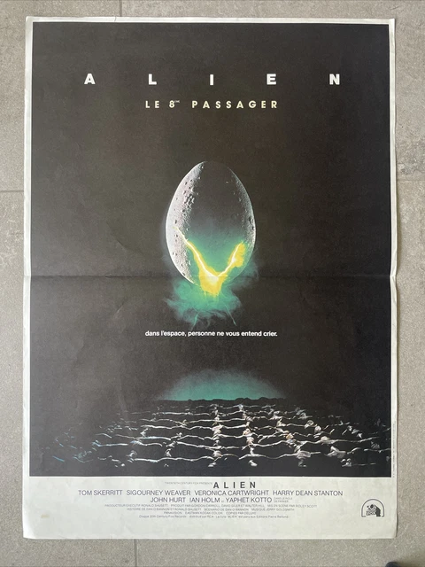 AFFICHE ANCIENNE ALIEN LE 8eme PASSAGER 40x56cm Ridley Scott/Sigourney ...