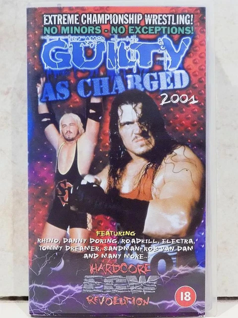 ECW GUILTY AS Charged 2001 Pal Vhs Wrestling Video Wwf Wwe Wcw Rhino ...