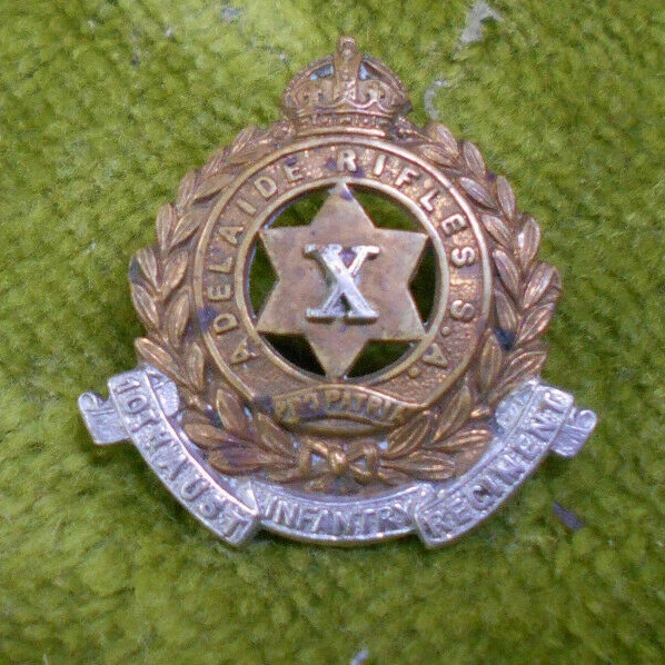 #D214. ADELAIDE RIFLES 10th AUSTRALIAN INFANTRY REGIMENT BADGE $400.00 ...