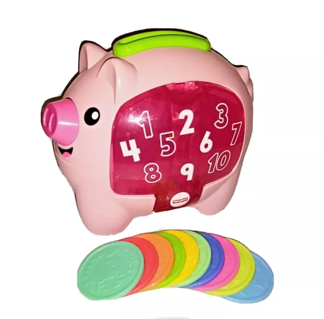 FISHER PRICE LAUGH & Learn COUNT & RUMBLE PIGGY BANK Pink 10 Coins ... FISHER PRICE LAUGH & Learn COUNT & RUMBLE PIGGY BANK Pink 10 Coins ...