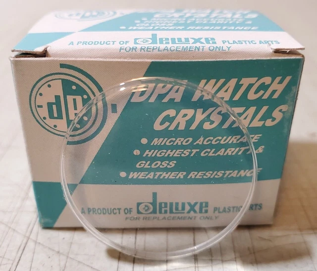 DPA REPLACEMENT WATCH Crystal Acrylic 27.8mm-32.4mm Deluxe Watch Glass ...