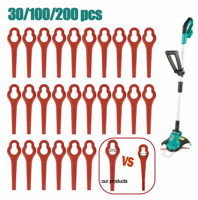 200X FÜR FERREX Aldi FAR 20-1 Rasentrimmer Kunststoffklingen 97699 ...