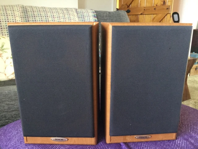 DENON SC-E313SE BOOKSHELF Hi-Fi speakers, pair, teak. £31.90 - PicClick UK