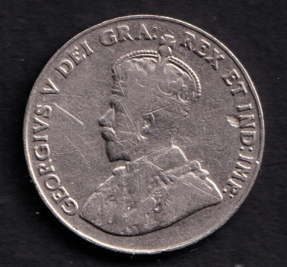 CANADA 1926 FIVE Cent 5c Nickel King George V Rare Far 6 Variety #2 ...