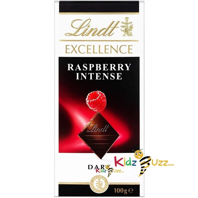 LINDT EXCELLENCE DARK Raspberry Chocolate Bar, 100g (PacK Of 4) £11.99 ...