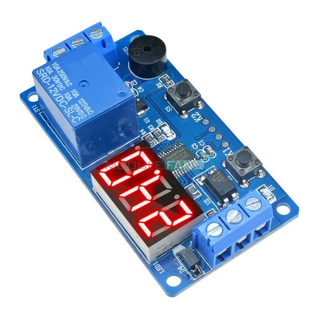 12V LED DISPLAY Delay Timer relay Control Programmable Switch Module ...