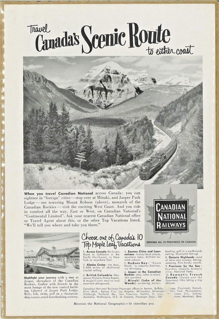 1930 CANADIAN NATIONAL RY RR CN Passenger Train Station art Vintage ...