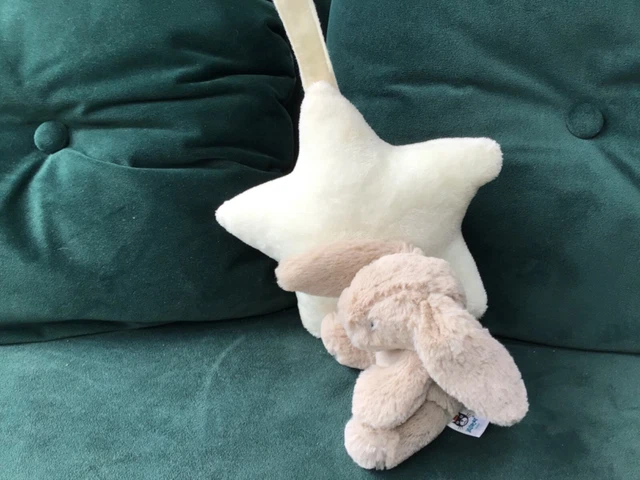 JELLYCAT BASHFUL BUNNY and Star Plush Musical Pull £1.80 - PicClick UK