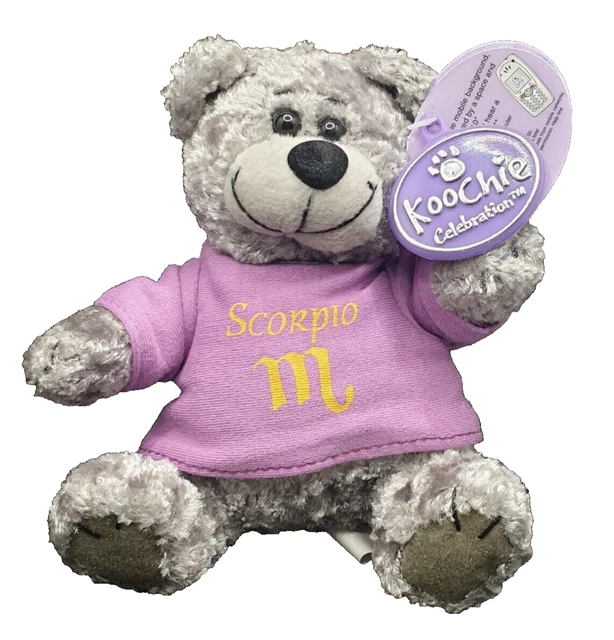 SCORPIO HOROSCOPE BEAR teddy bear by Koochie 6"plush soft toy teddy ...