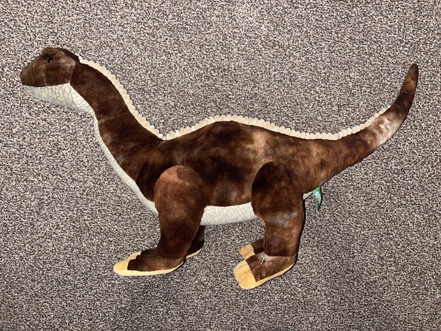 ANIMAL PLANET LARGE Brown BRONTOSAURUS Dinosaur SOFT TOY CUDDLY PLUSH ...