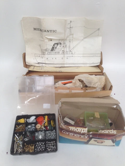 MARINE MODEL COMPANY Inc Ship Model Kit Pieces Including Mercantic Plan ...