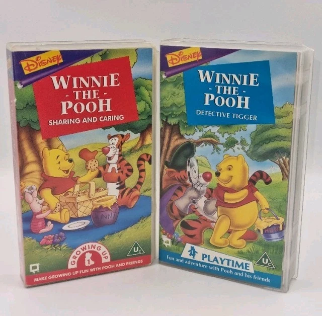 WINNIE THE POOH VHS PAL Video Bundle X2 Tapes Sharing Caring ...