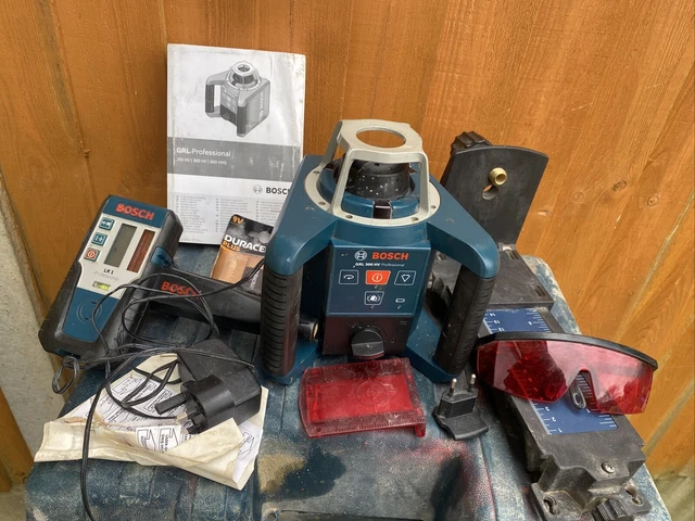 BOSCH PROFESSIONAL GRL300HV Rotation Laser with Remote Mount and Laser ...