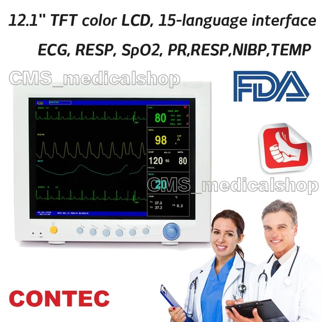 MEDICAL PATIENT MONITOR Vital Sign ICU ECG NIBP RESP TEMP SPO2 PR ...